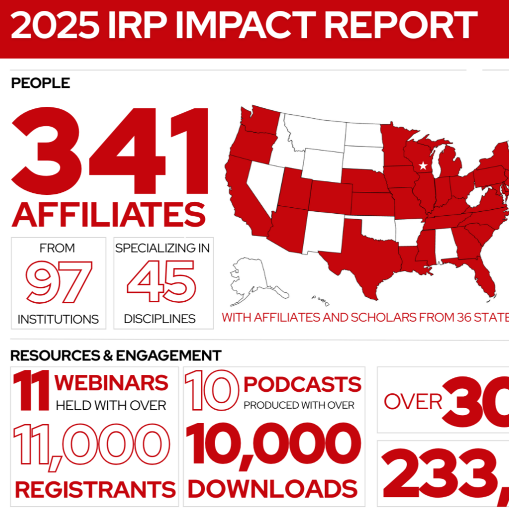 A Message from the Director: 2025 IRP Impact – INSTITUTE FOR RESEARCH ...